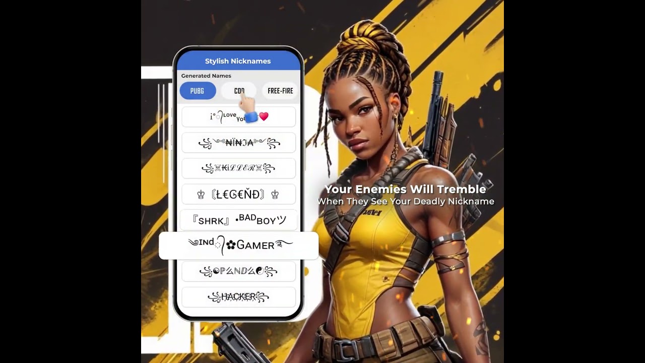 (Eng)     Stylish Nickname Generator for Gamer provides a bundle of Popular Gaming Nicknames