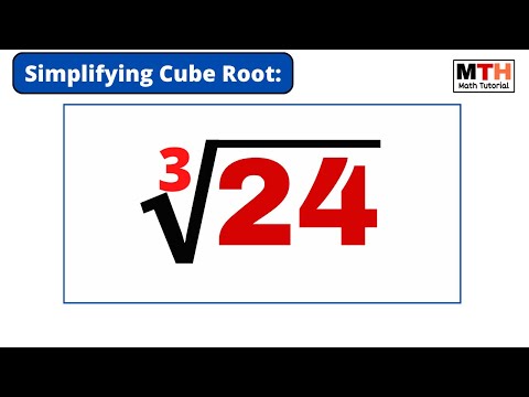 Cube root of 24 | Simplify 24^1/3 | Simplifying cube roots