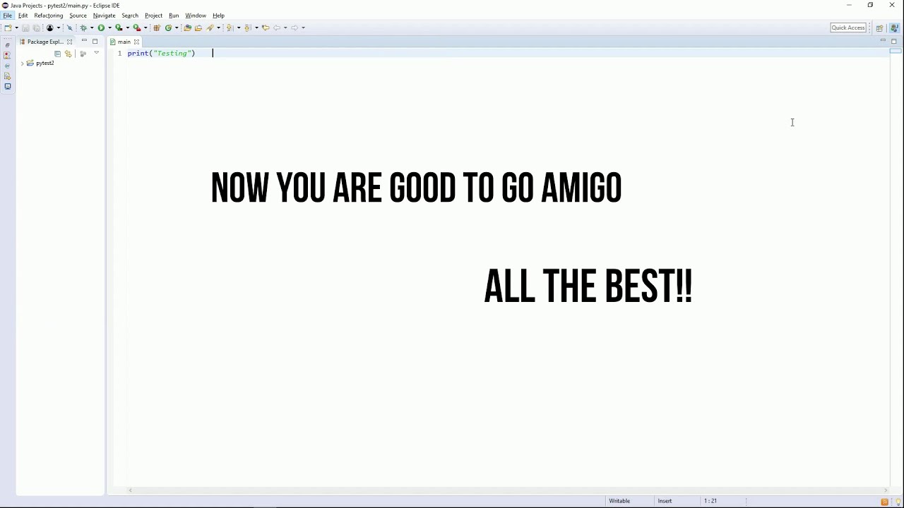 Steps to use python debugger in Eclipse IDE