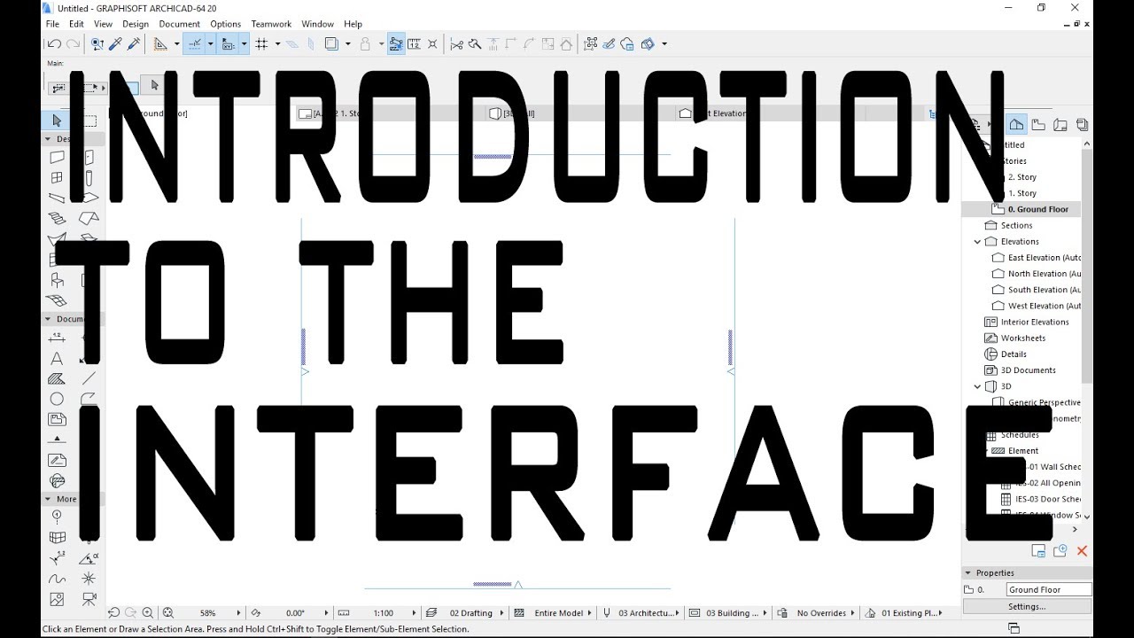 ArchiCAD Tutorial - 1 - Introduction to the interface