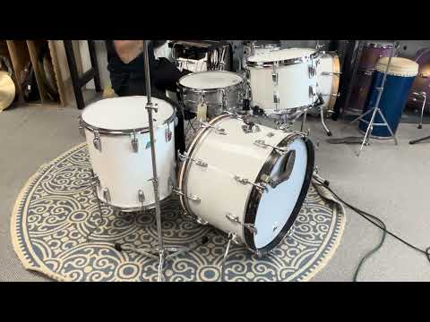 1970s Ludwig "Super Classic" White Cortex Drum Set | Reverb