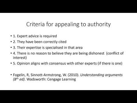 Appealing to authority and Ad Hominems – Philosophy and critical thinking