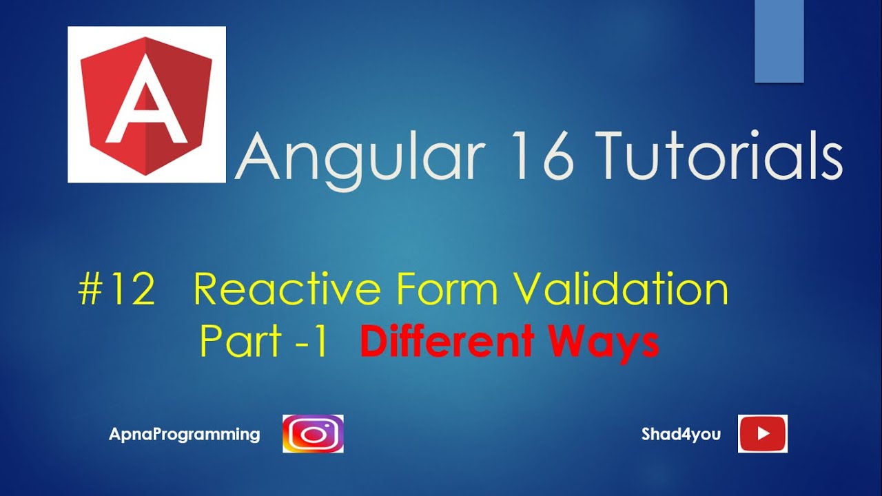12. Form Validation In Angular 16 | Reactive Form Validation In Angular | Angular 16 Tutorial