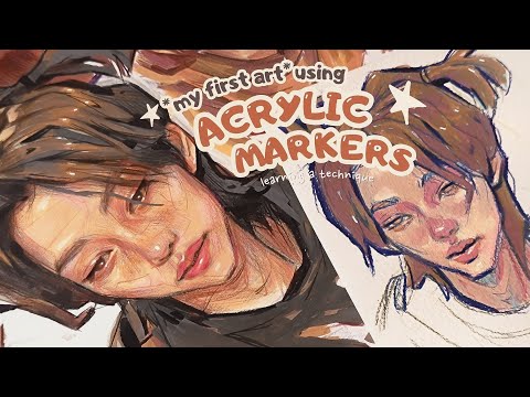first time trying out acrylic markers! 。⋆