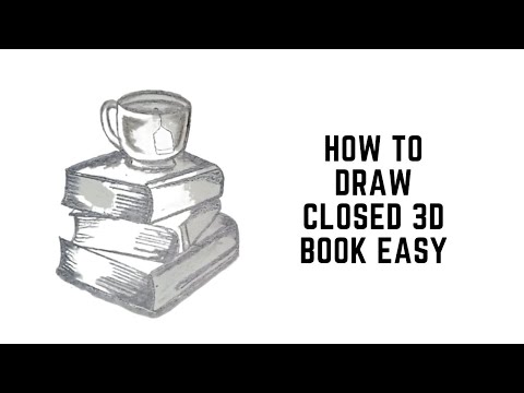 How to draw a closed book 3d easy #shorts #drawing