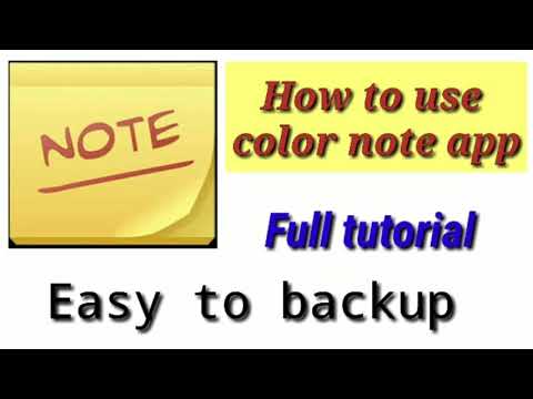 How to use colornote app full tutorial || Easy to backup.