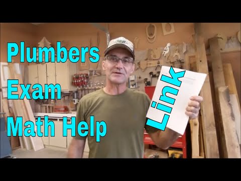Plumber's Exam Math Review Help with Link to Practice Test