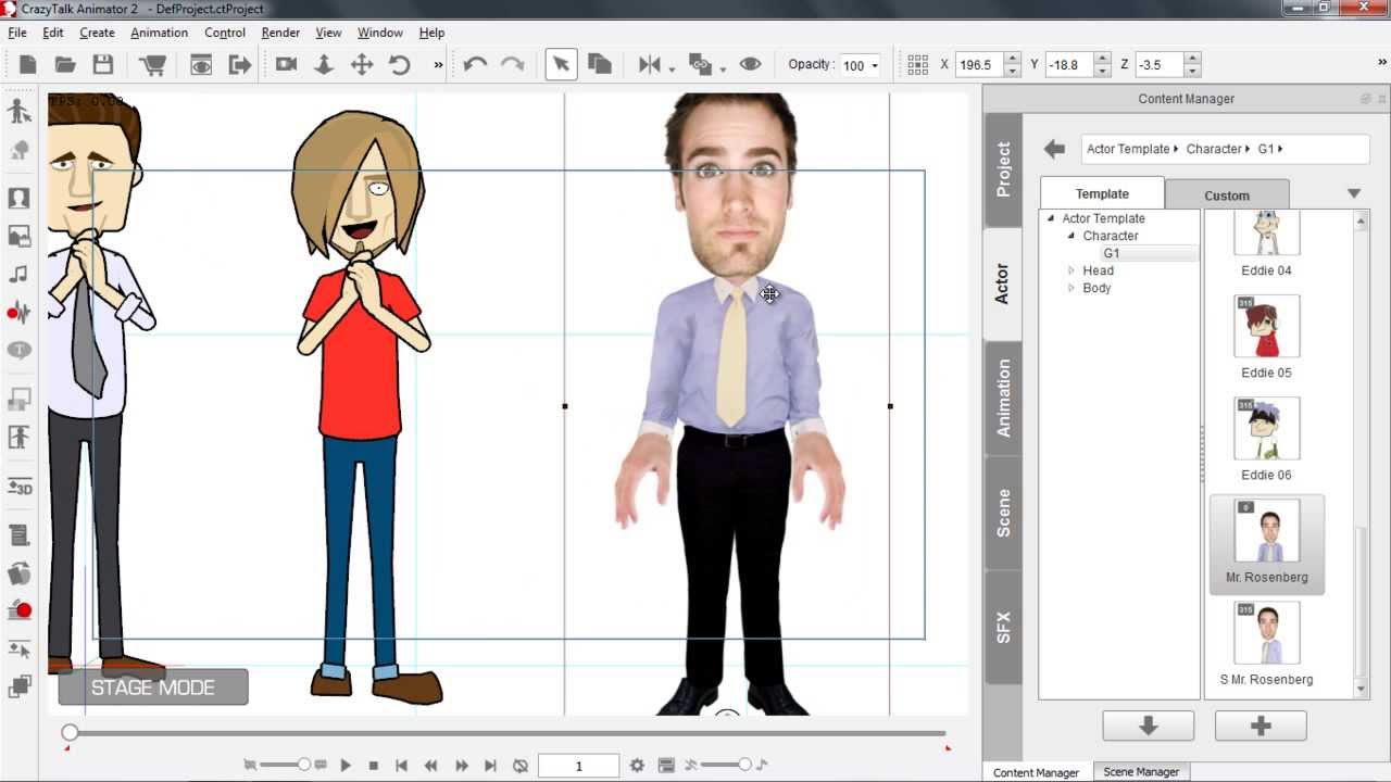 CrazyTalk Animator 2 Tutorial - Creating Re-useable Perform Motions