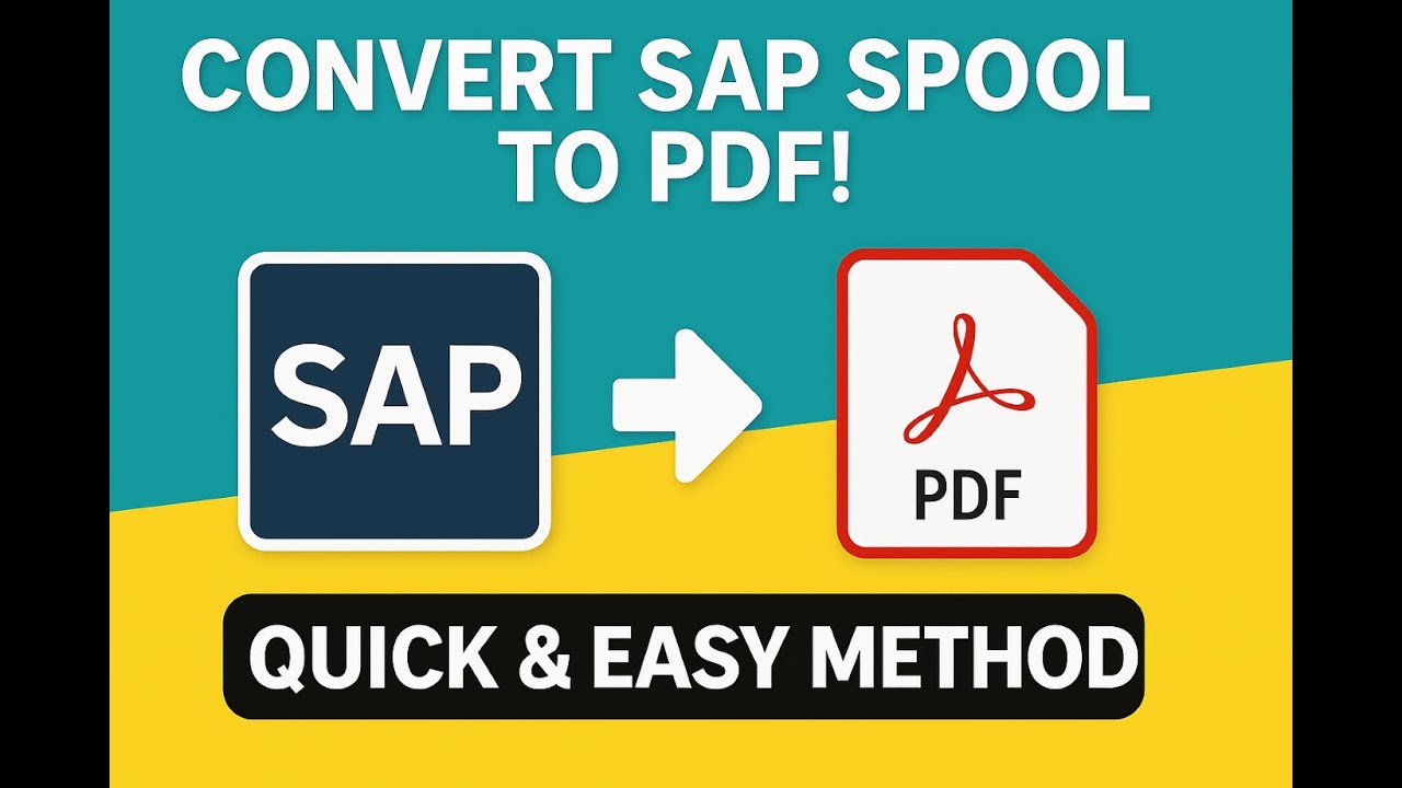 Convert SAP Spool to PDF! Quick & Easy Method