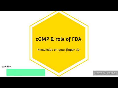 What is cGMP | Role of FDA over cGMP