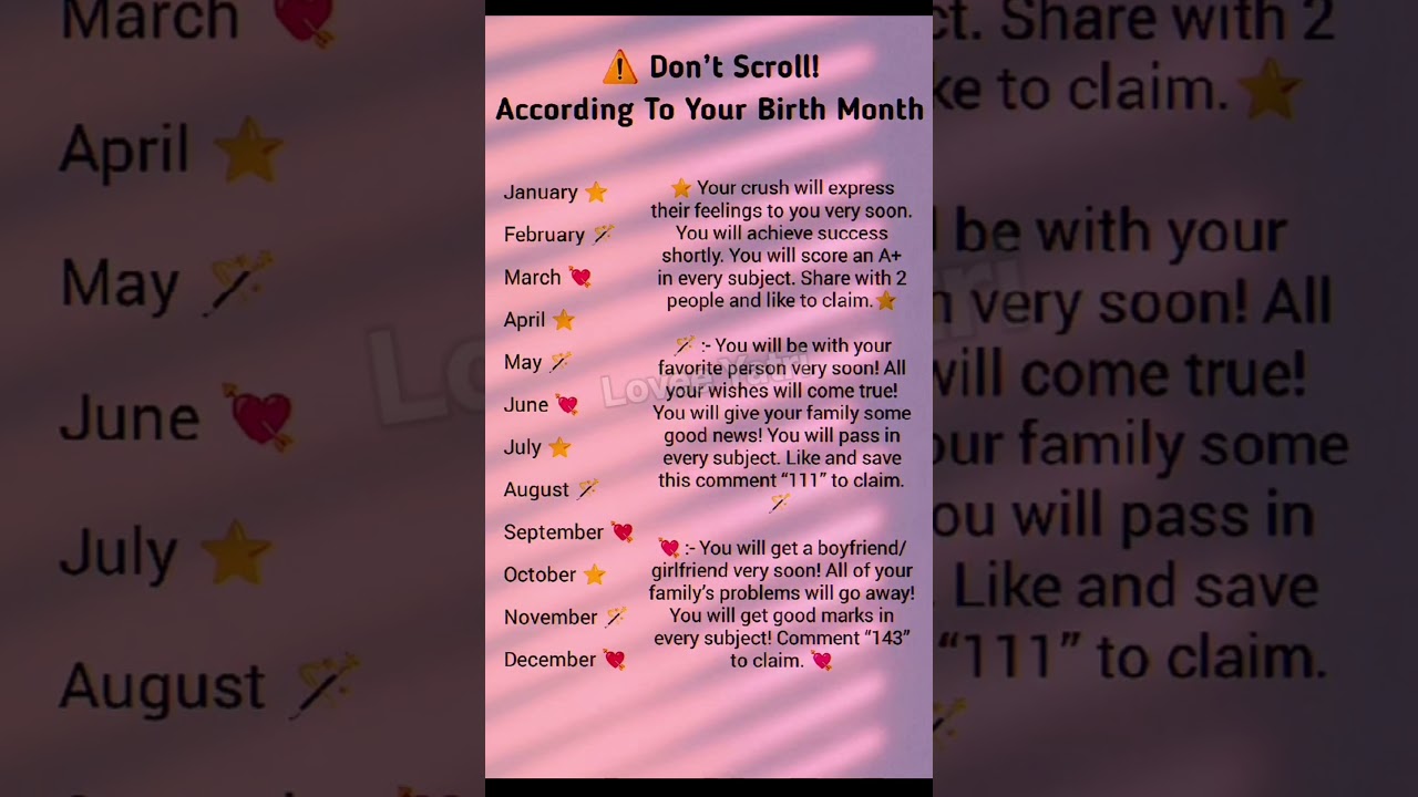⚠️ DON’T SCROLL! Your month has a special message for you today. 💌✨ What did you get? 🔒💎 #spiritual