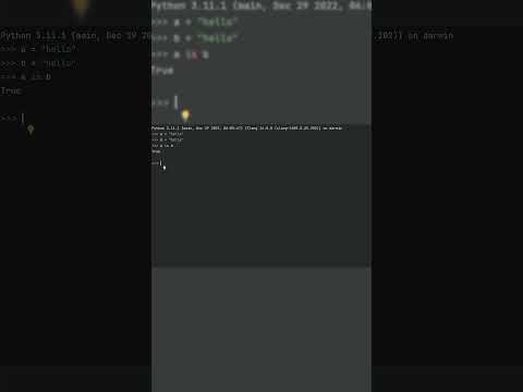 Weird Python: String Interning