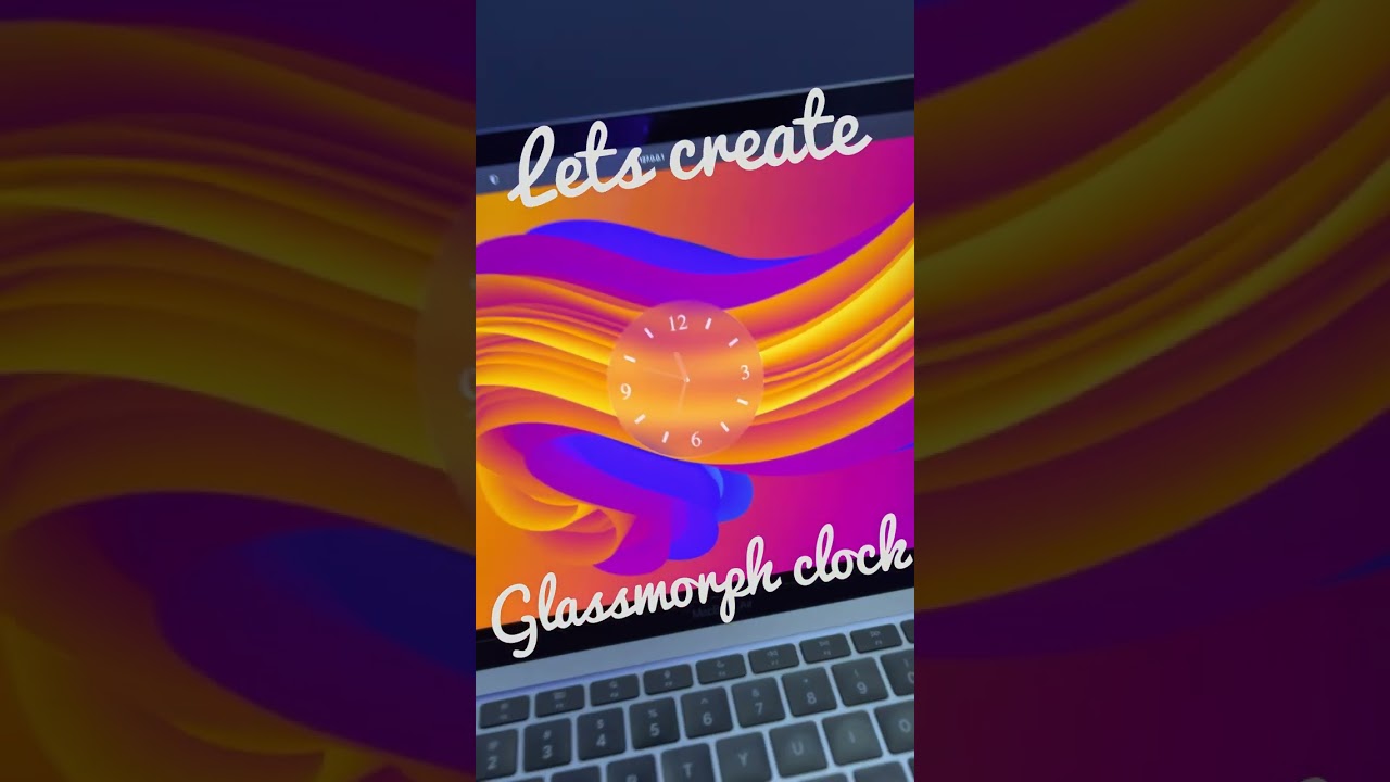 #Glassmorphism Clock #Animation - A Modern and Futuristic Design Trend  #Shorts #apple