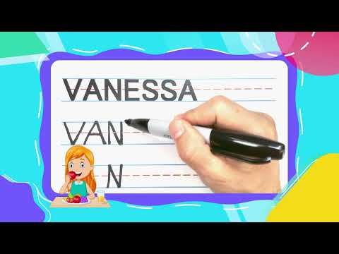 How To Write VANESSA | Write With Me! -- FOR KIDS