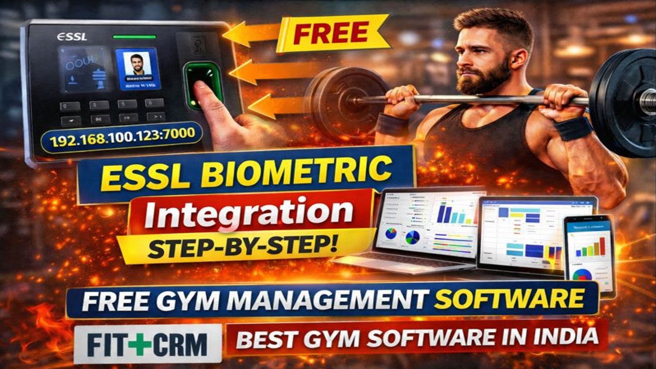 ESSL Biometric Integration Step by Step | FREE Gym Management Software | Best Gym Software in India