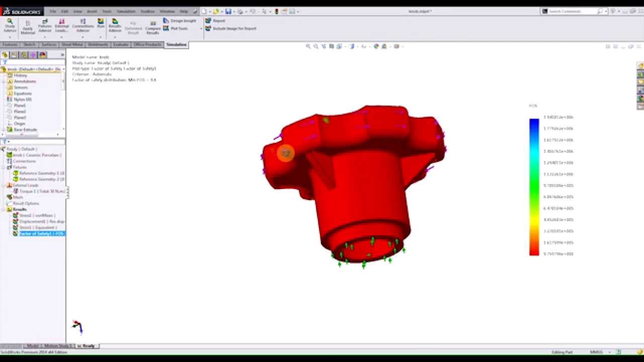 SOLIDWORKS Simulation - Creating a Design Study