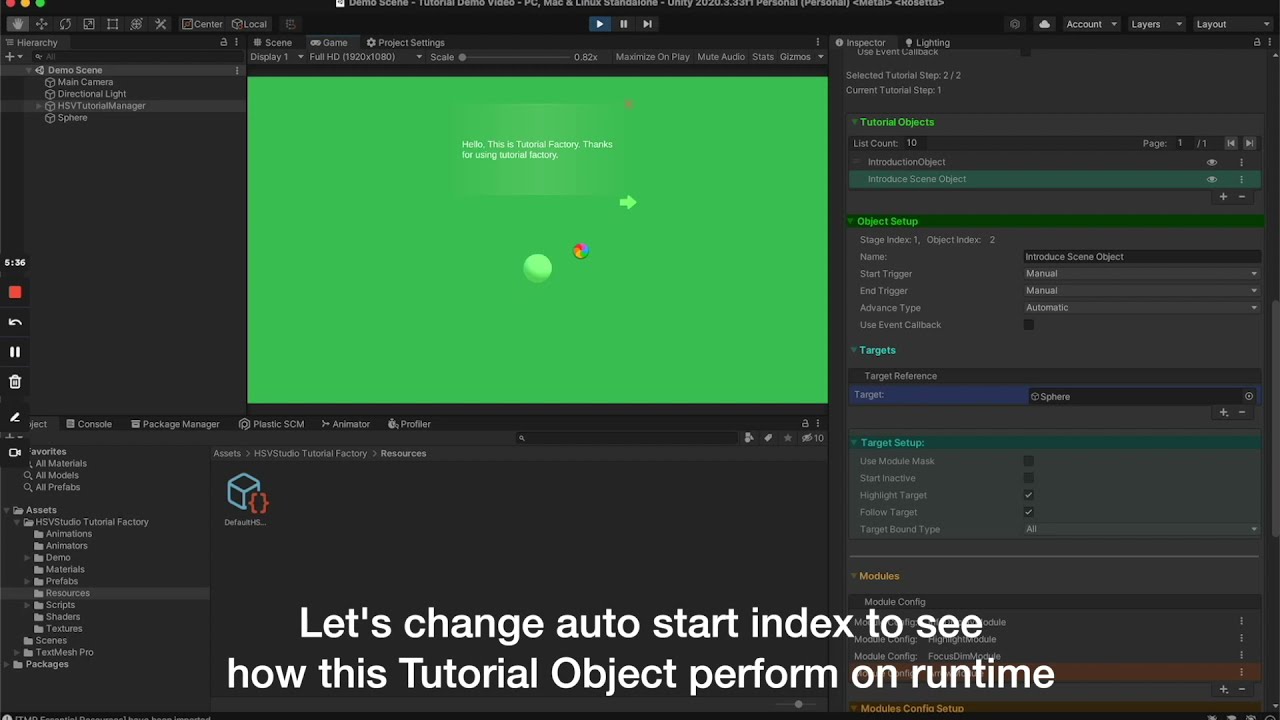 Tutorial Factory Setup Guide