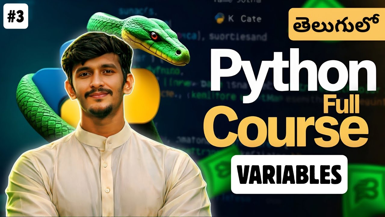 Python Full Course in Telugu | Variables in Python