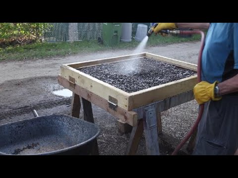 Washing dirty landscape rock: quick tip