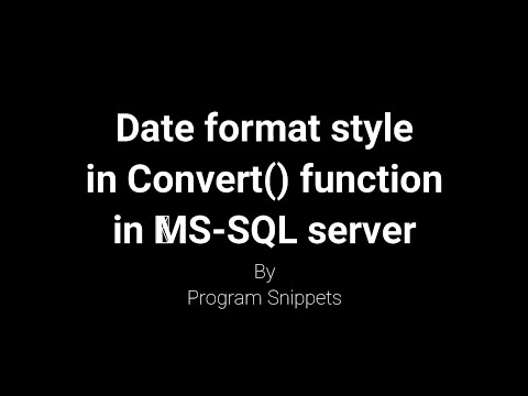 Date format style in convert function With MS-SQL Server