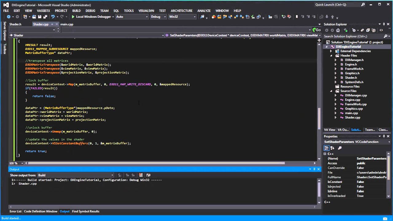 C++ DirectX11 Tutorial 3 - Shader Part 2/2
