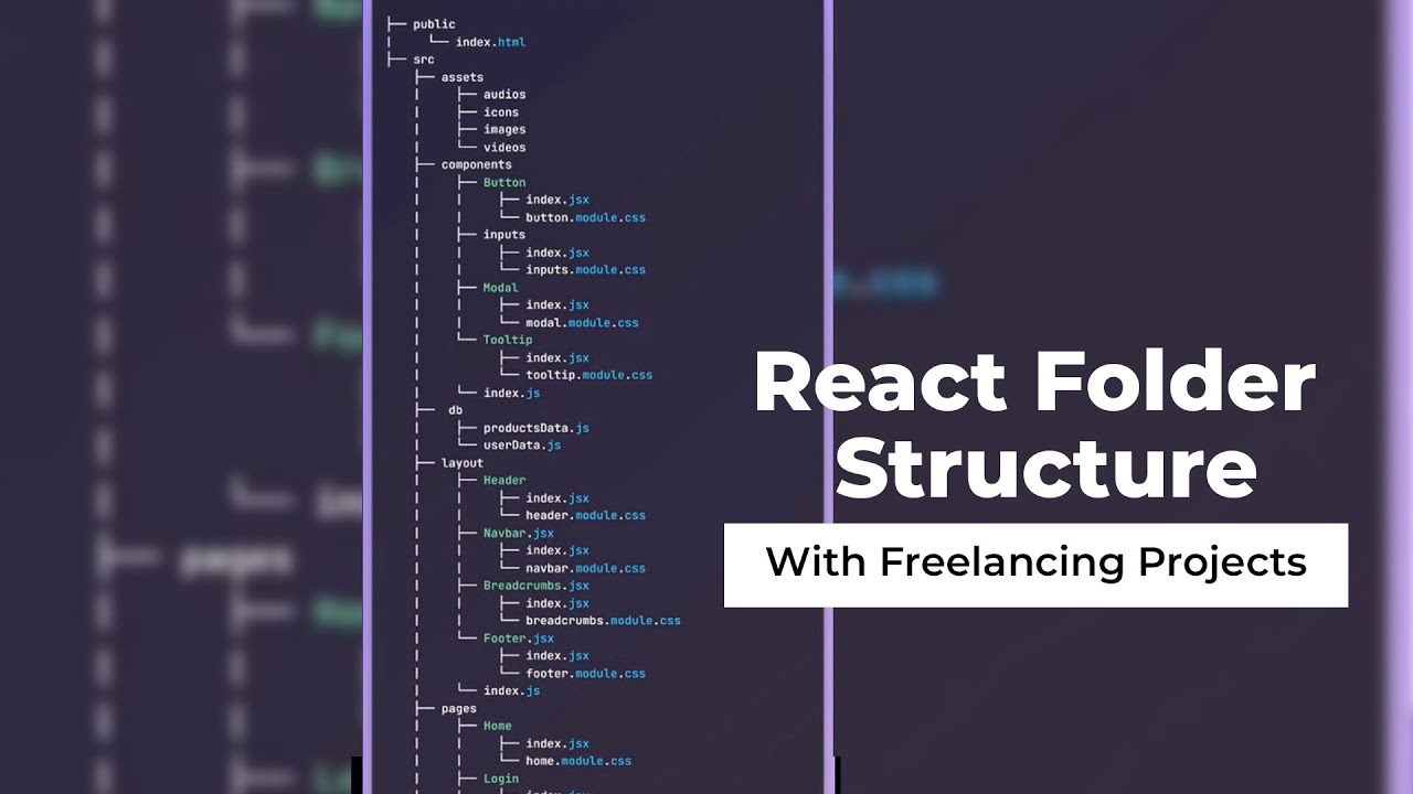 React Folder Structure understanding using live project development react tutorial with live project