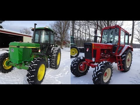 1985 John Deere 2950 and Belarus 1025 Tractors Sold on Michigan Farm Auction