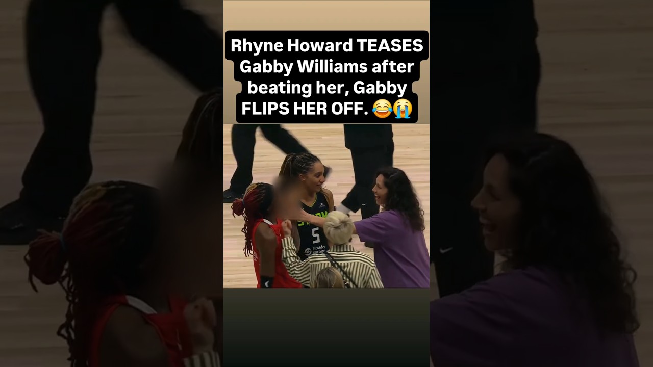 🫢 Gabby Williams FLIPS OFF Rhyne Howard after being teased about loss. Sue Bird laughs 🤣 #shorts