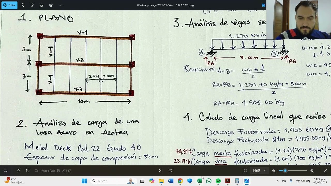 DISEÑO VIGA IPR CLARO DE 10M | VIGA PUENTE QUE RECIBE VIGAS SECUNDARIAS DE LOSA ACERO | CON EXCEL
