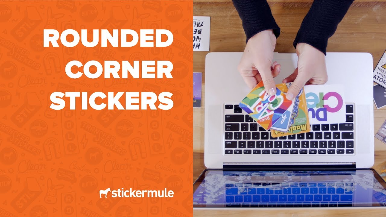 Rounded corner stickers