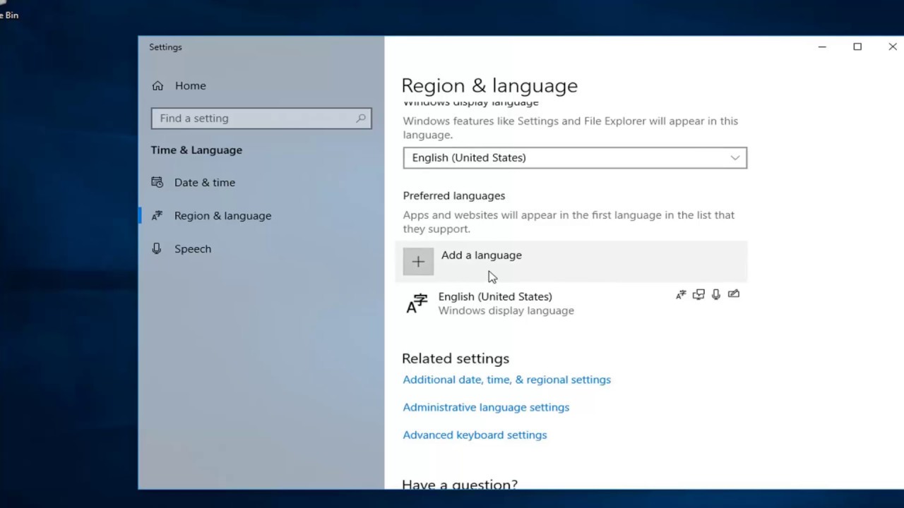 How To Change Keyboard Language In Windows 10