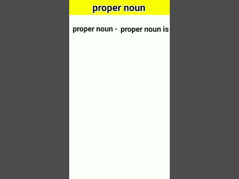What is proper noun example# proper #short #youtube#viral
