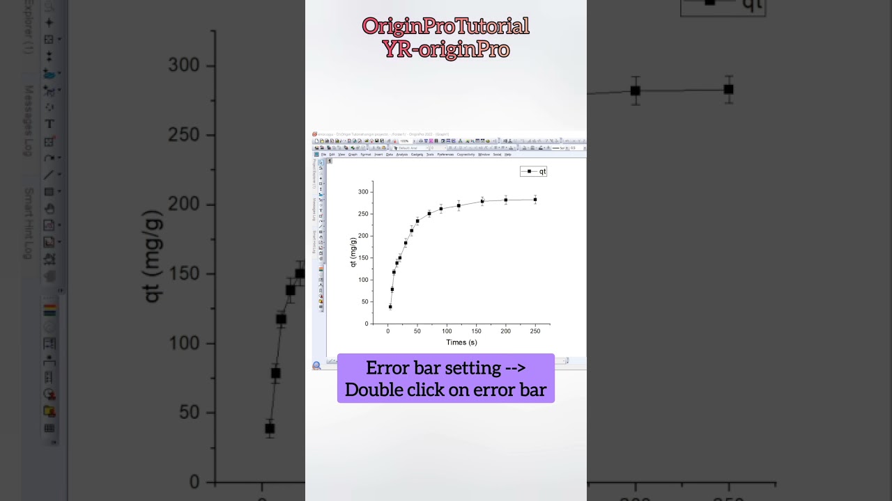 🟠Adding Error Bar in OriginPro #shortvideo #shorts #tutorial #originpro
