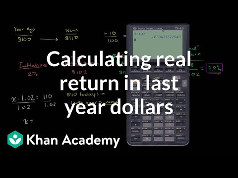 Calculating real return in last year dollars Video Lecture - Economics