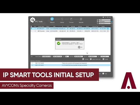 IP Tool Initial Setup for AVYCON's Specialty Cameras