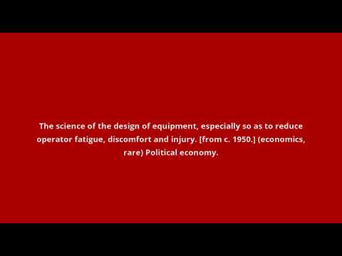 what is the meaning of ergonomics