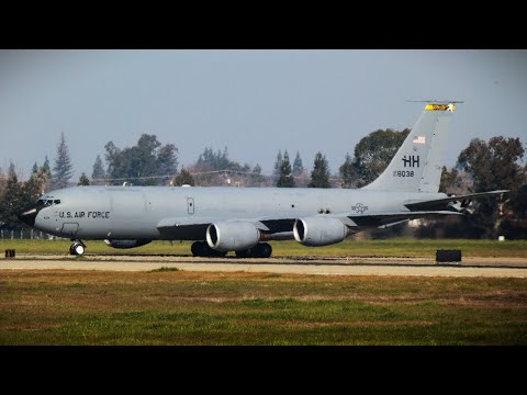 General Aviation and Military Plane Spotting at Sacramento McClellan Airport ft. KC-135R!
