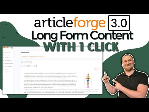 ArticleForge 3.0 Tutorial - Long Form Content with 1 Click