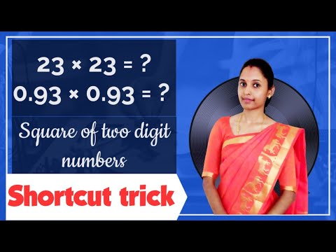 Shortcut trick to find the square of any two digit number /(23)^2 = ?/ (0.93)^2 = ?/Vidhya Deepak_VD