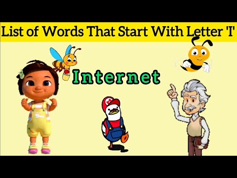 List of Words That Start With Letter 'I' Kindergarten Class Learning Video