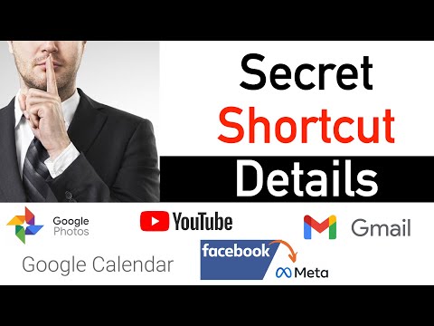 Secret shortcut menu for youtube , Facebook meta , google calendar , Gmail and google photos