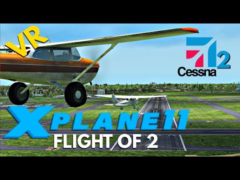 X-Plane 11 | Multiplayer Flight | Virtual Reality | 30 kt Crosswind landing!