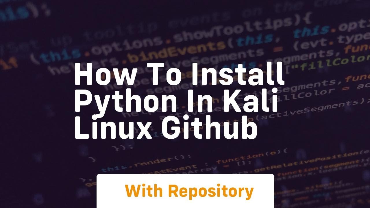 how to install python in kali linux github