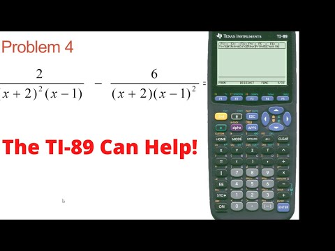 Addition/Subtraction of Rational Expressions with the TI-89
