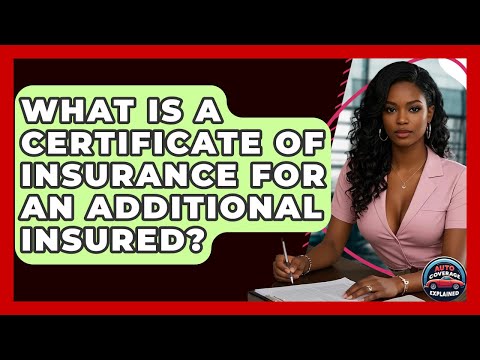 What Is A Certificate Of Insurance For An Additional Insured? - Auto Coverage Explained