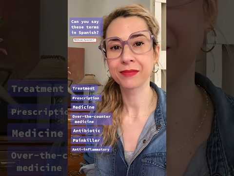 How to say different medications in Spanish.
