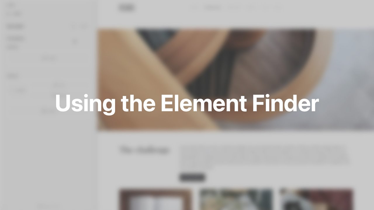 Using the Element Finder | YOOtheme Documentation