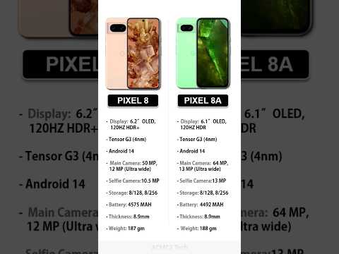 Pixel 8 vs Pixel 8A