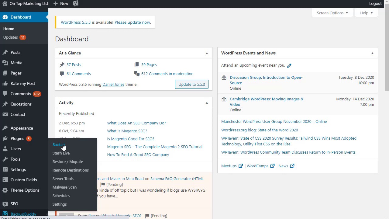How To Perform A Full WordPress Backup in BackupBuddy