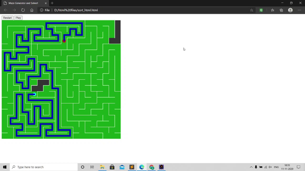 MAZE GENERATOR AND SOLVER!